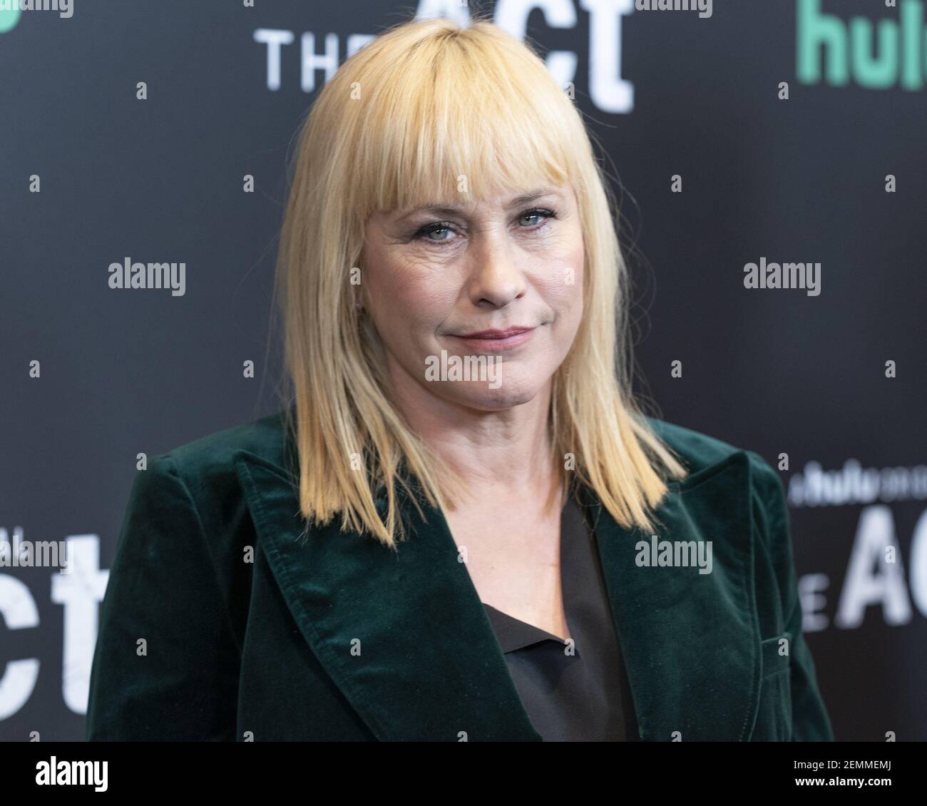 Patricia Arquette wearing suit by Bella Freud attends the premiere of ...