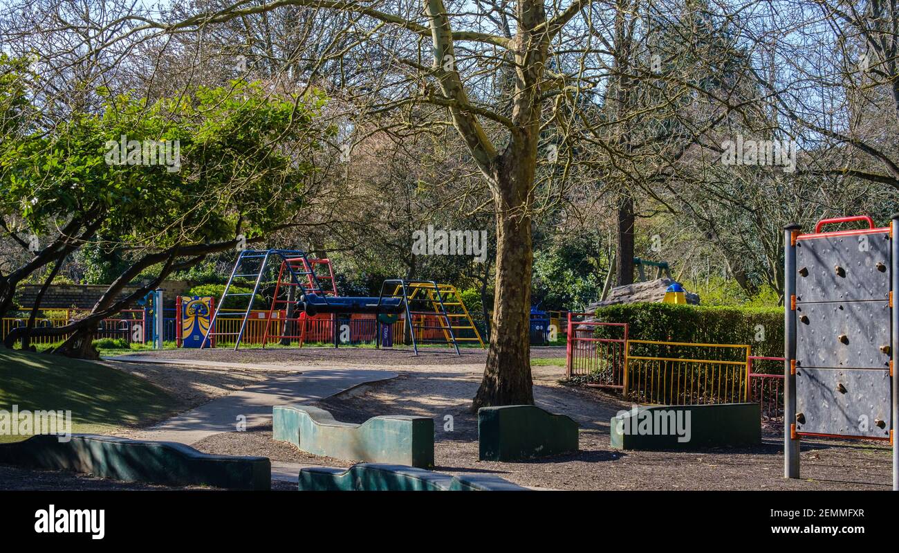 Children’s playground at Pinner Memorial Park, Pinner, Harrow ...