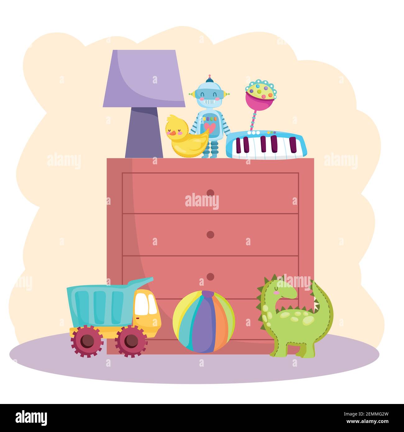 toys furniture cartoon ball rattle Stock Vector Image & Art - Alamy