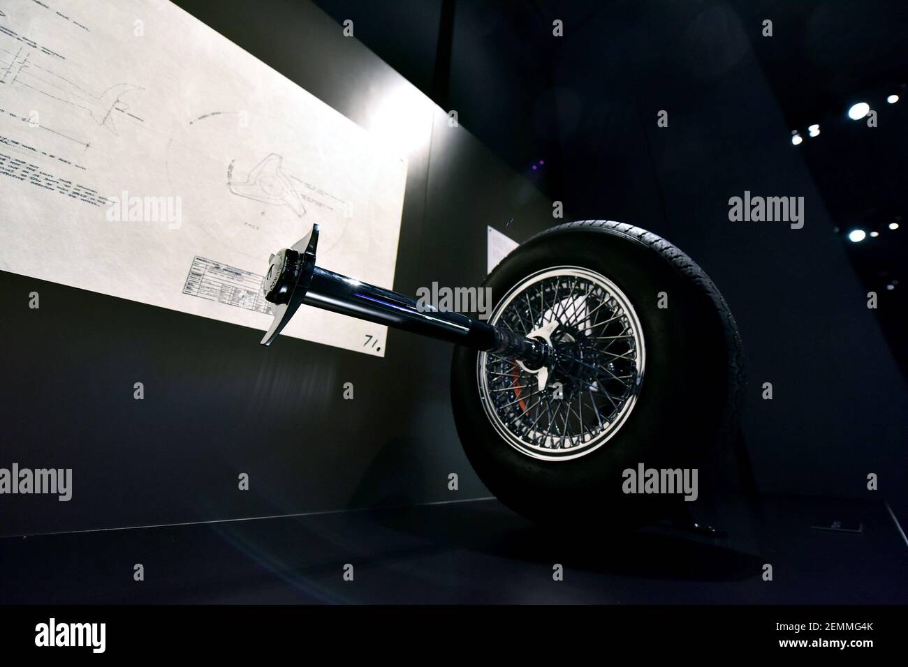 A replica of the James Bond DB5 Aston Martin's wheel with an extending ...