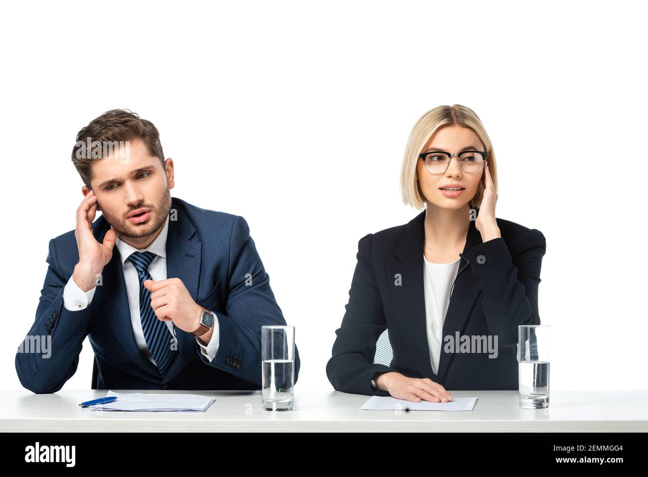 News presenters hi-res stock photography and images - Alamy