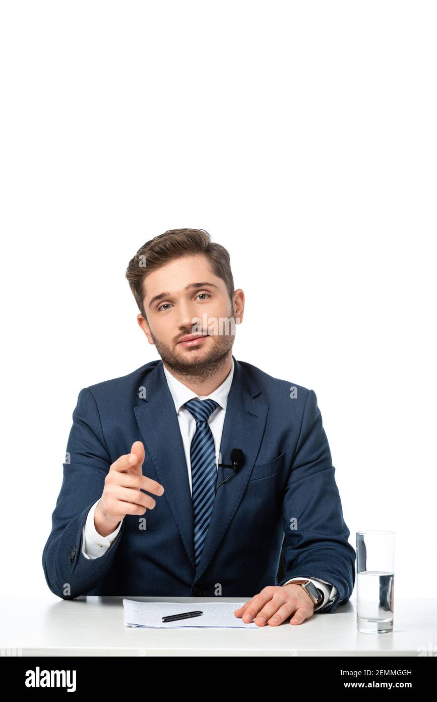 Woman news anchor hi-res stock photography and images - Alamy