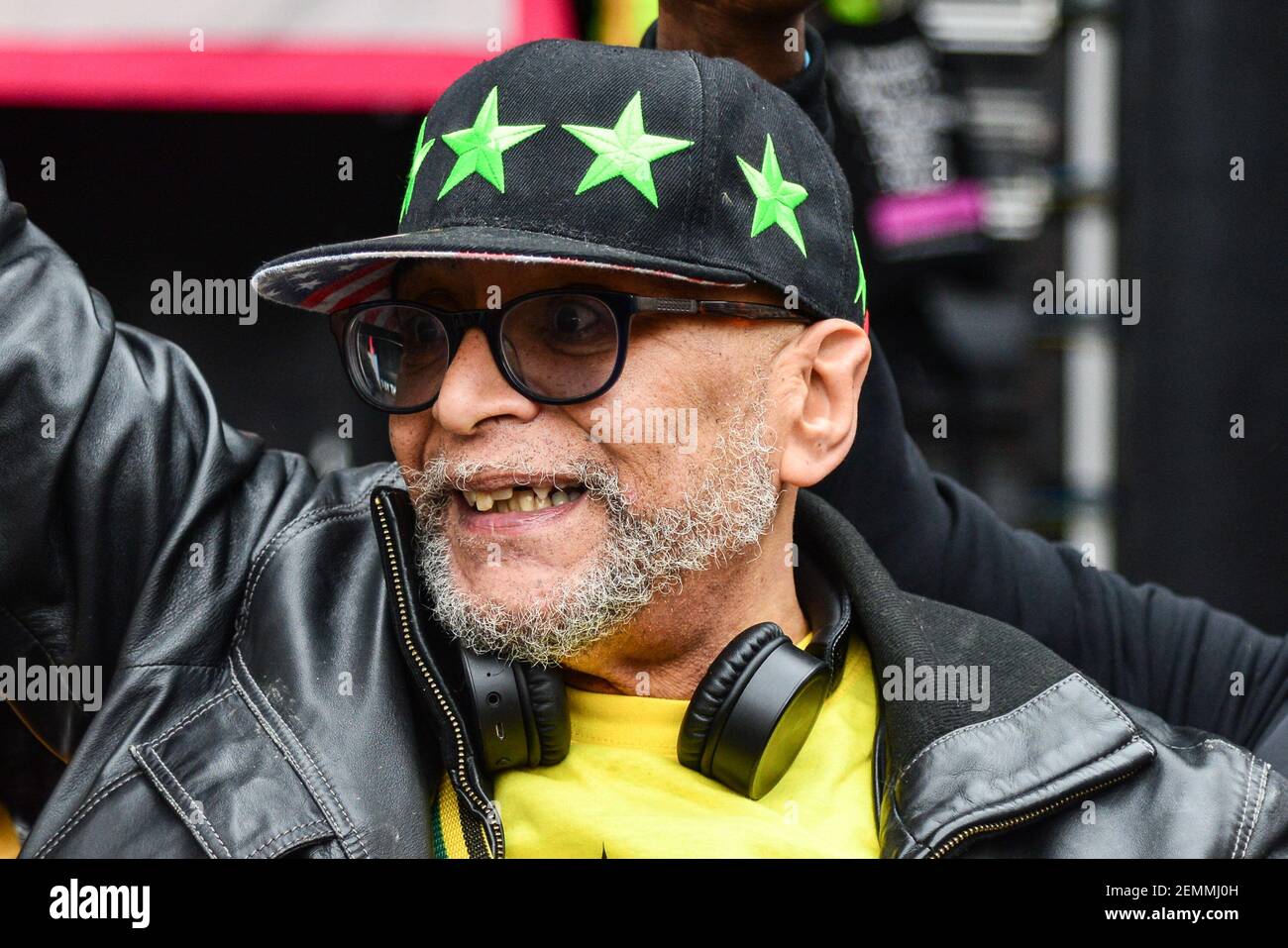 Momentum Black Caucus national press officer Lee Jasper at a rally in ...