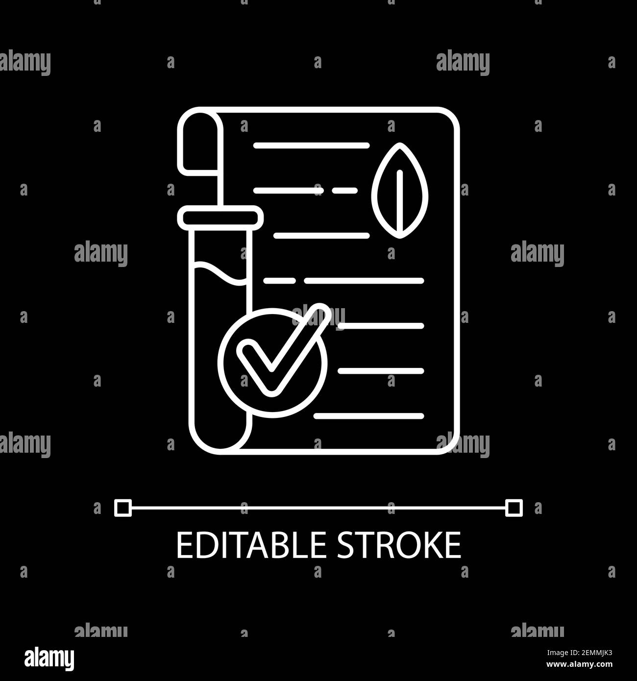 Lab tested white linear icon for dark theme Stock Vector Image & Art ...