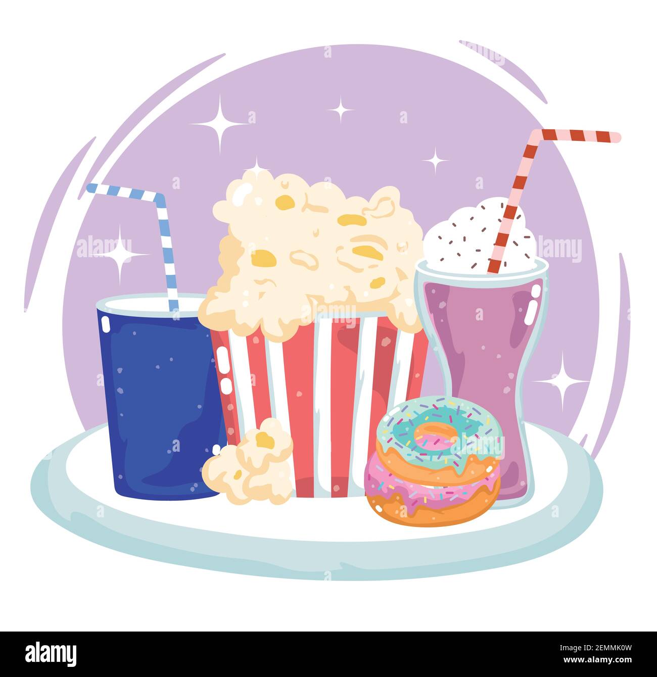 fast food cartoon menu delicious Stock Vector Image & Art - Alamy