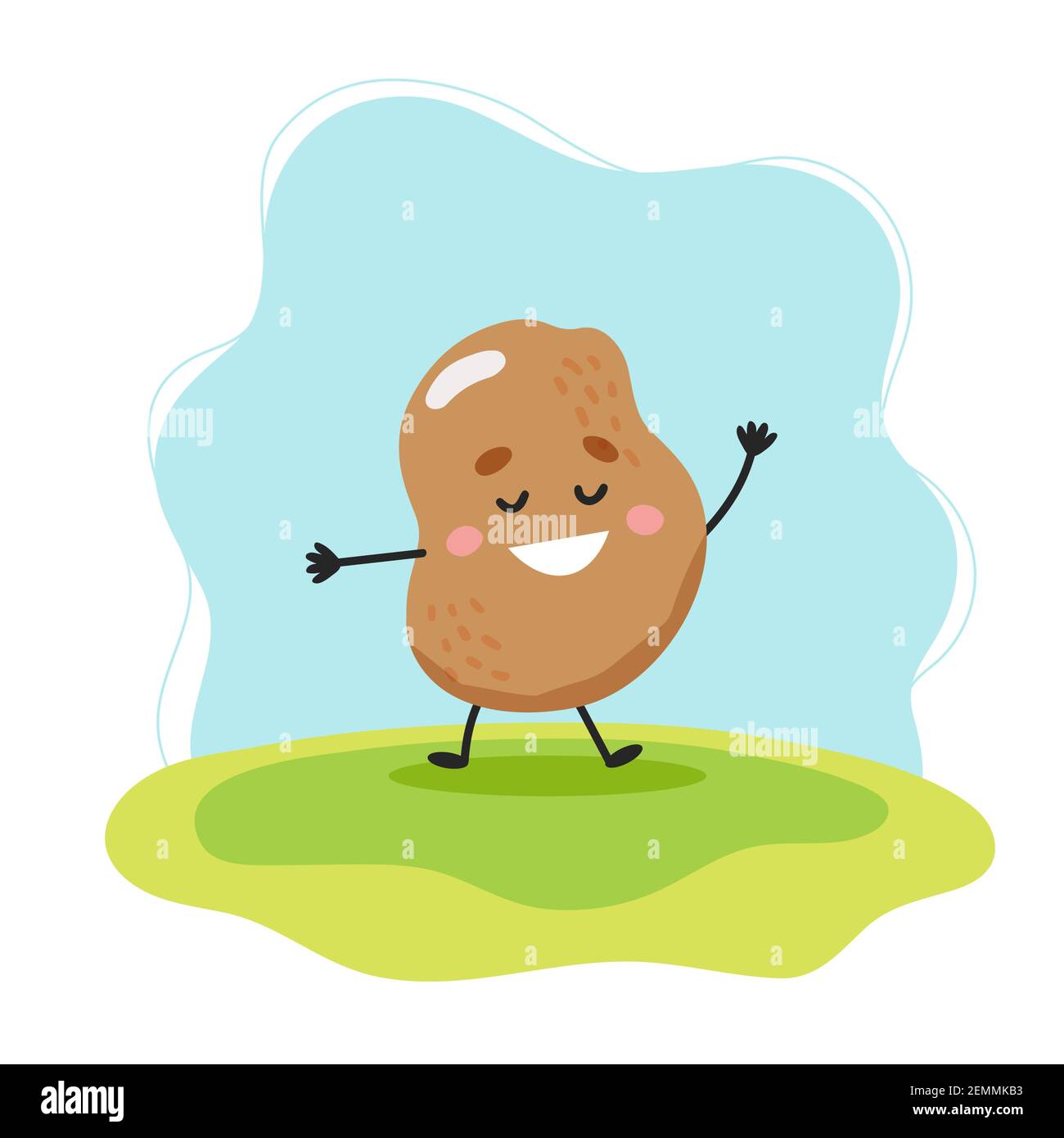 Fresh potato cartoon style face hi-res stock photography and images - Alamy