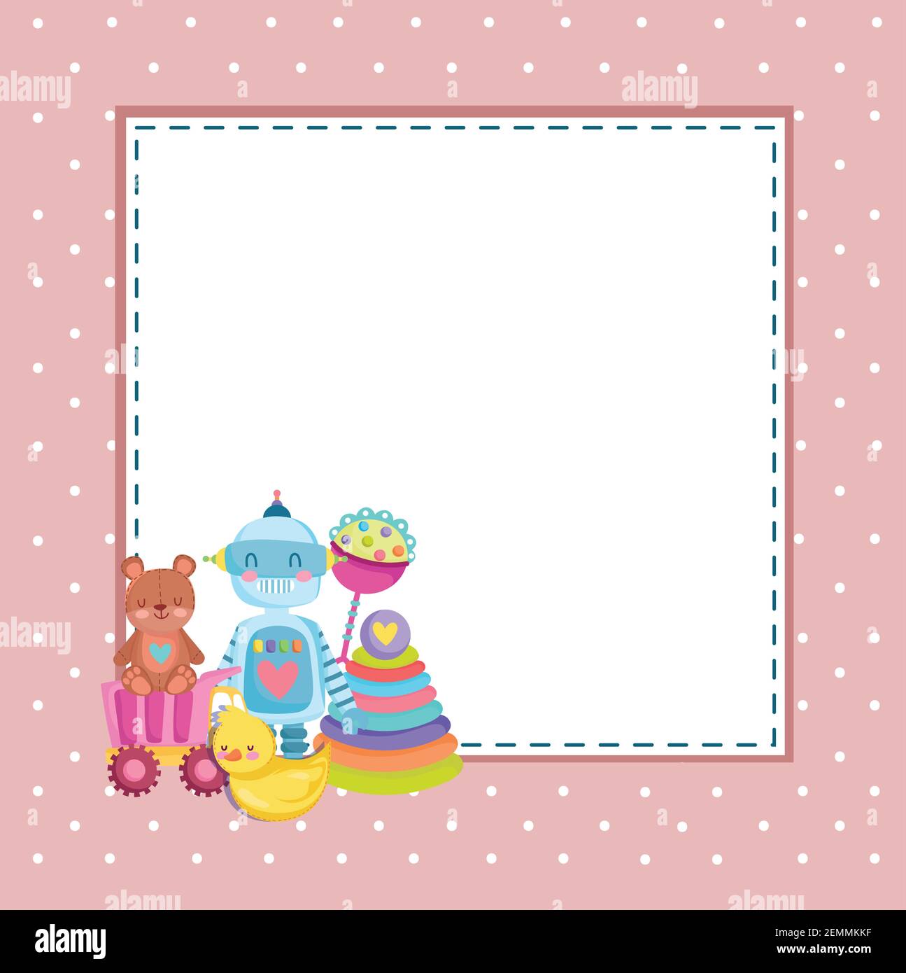 kids toys bear robbot banner Stock Vector Image & Art - Alamy