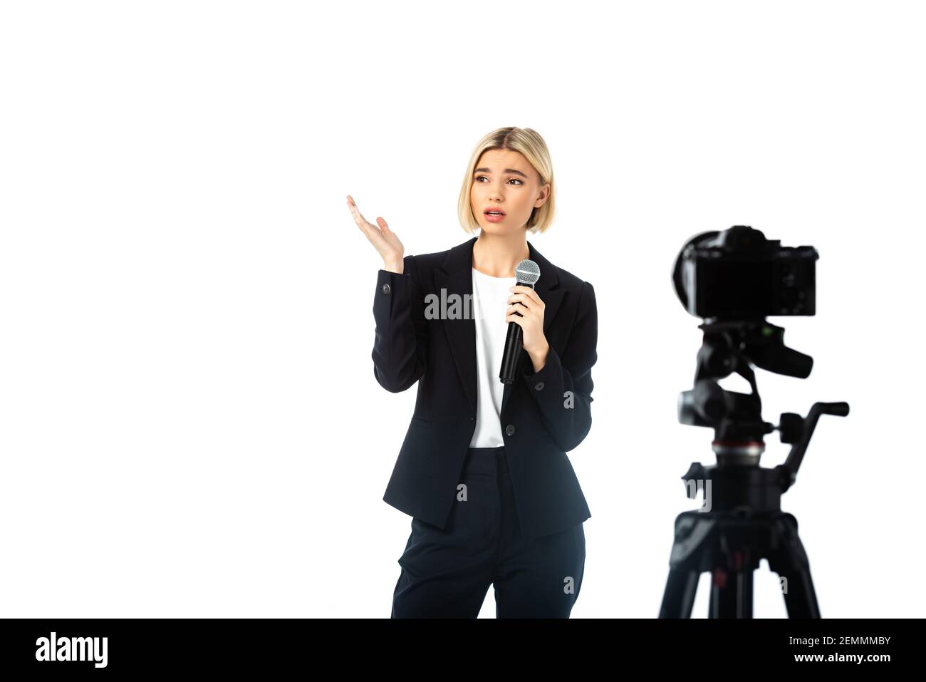 Tv presenter attractive blonde tv hi-res stock photography and images ...