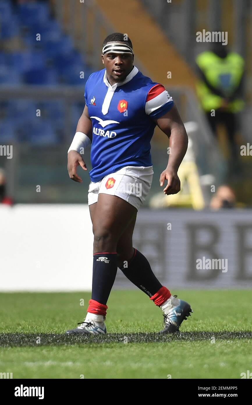 Demba Bamba France. Roma 16-03-2019 Stadio Olimpico Rugby Six Nations ...