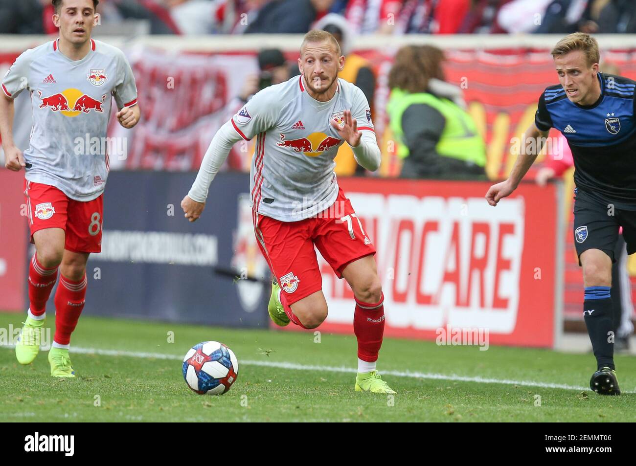 March 16, 2019: New York Red Bulls midfielder Daniel Royer (77) races ...