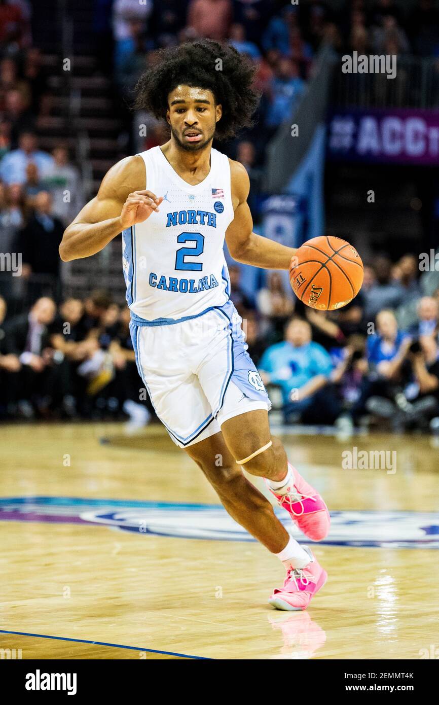 North Carolina Tar Heels guard Coby White (2) during the ACC College ...