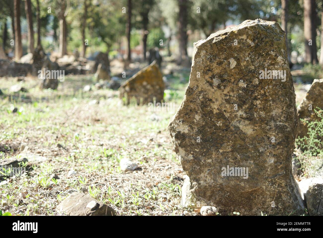 Old weathered tombstone on graveyard Stock Photo - Alamy