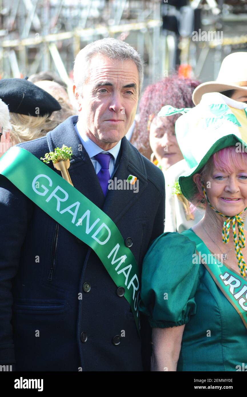 James Nesbitt seen during the parade. London celebrates St Patricks Day ...