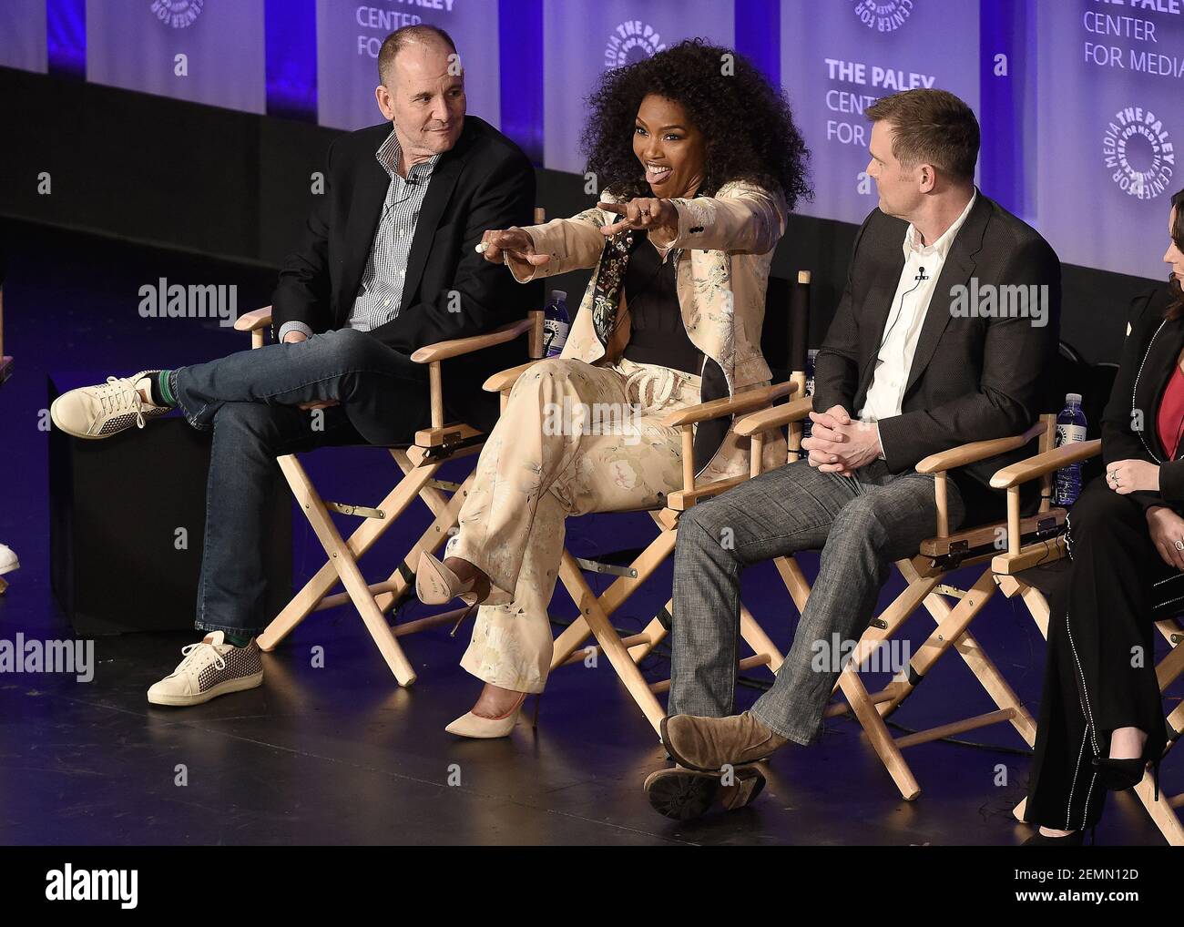 HOLLYWOOD, CA - MARCH 17: Tim Minear, Angela Bassett and Peter Krause ...