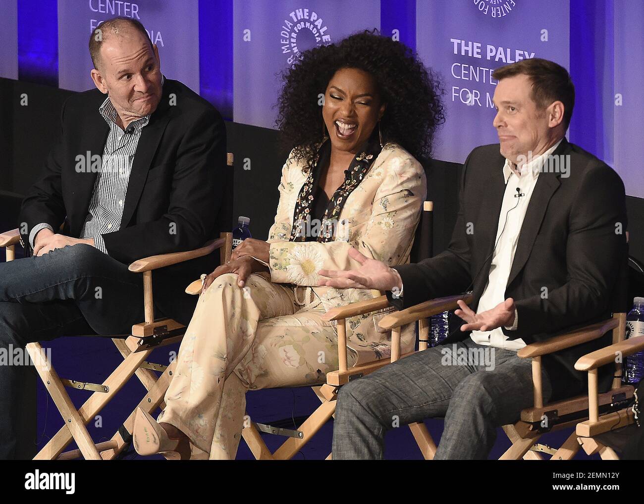 HOLLYWOOD, CA - MARCH 17: Tim Minear, Angela Bassett and Peter Krause ...