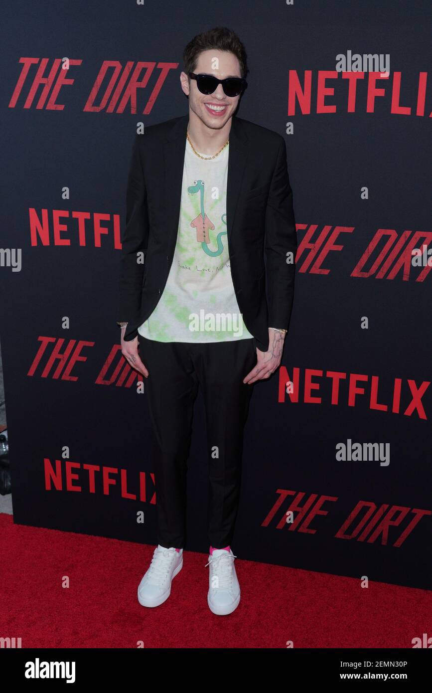 Pete Davidson at Los Angeles Premiere Of Netflix's 'The Dirt' held at ...
