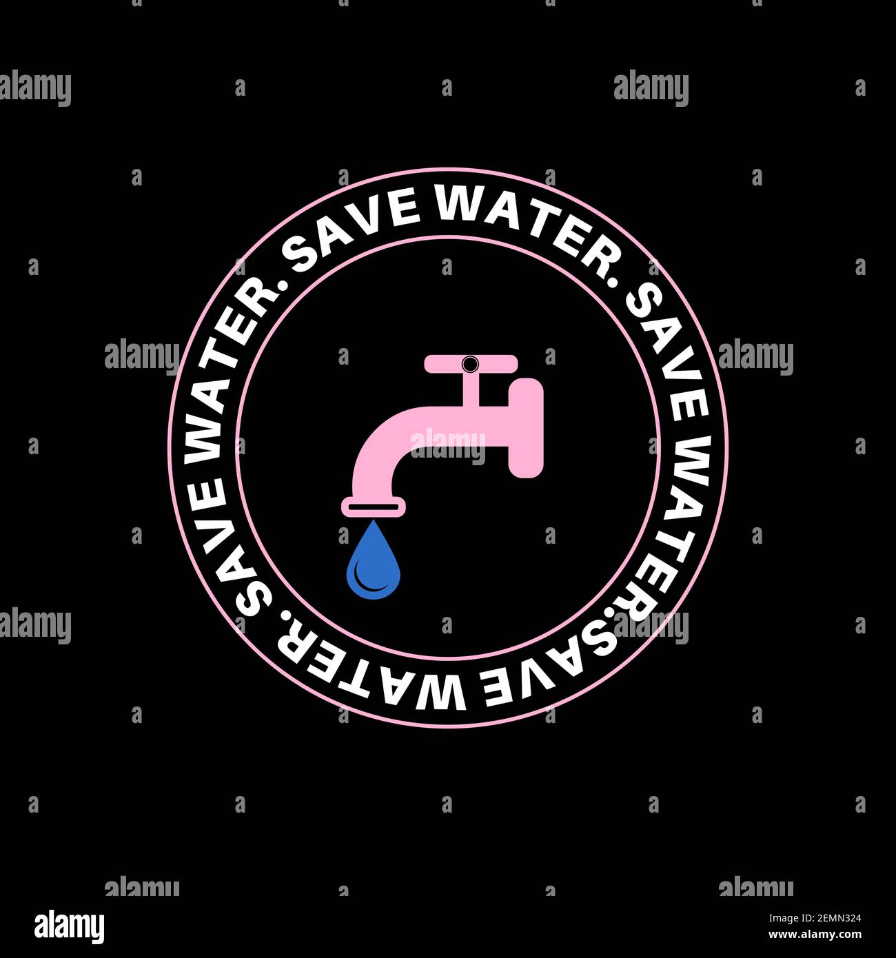 Save water save earth and save life vector logo Stock Vector Image ...