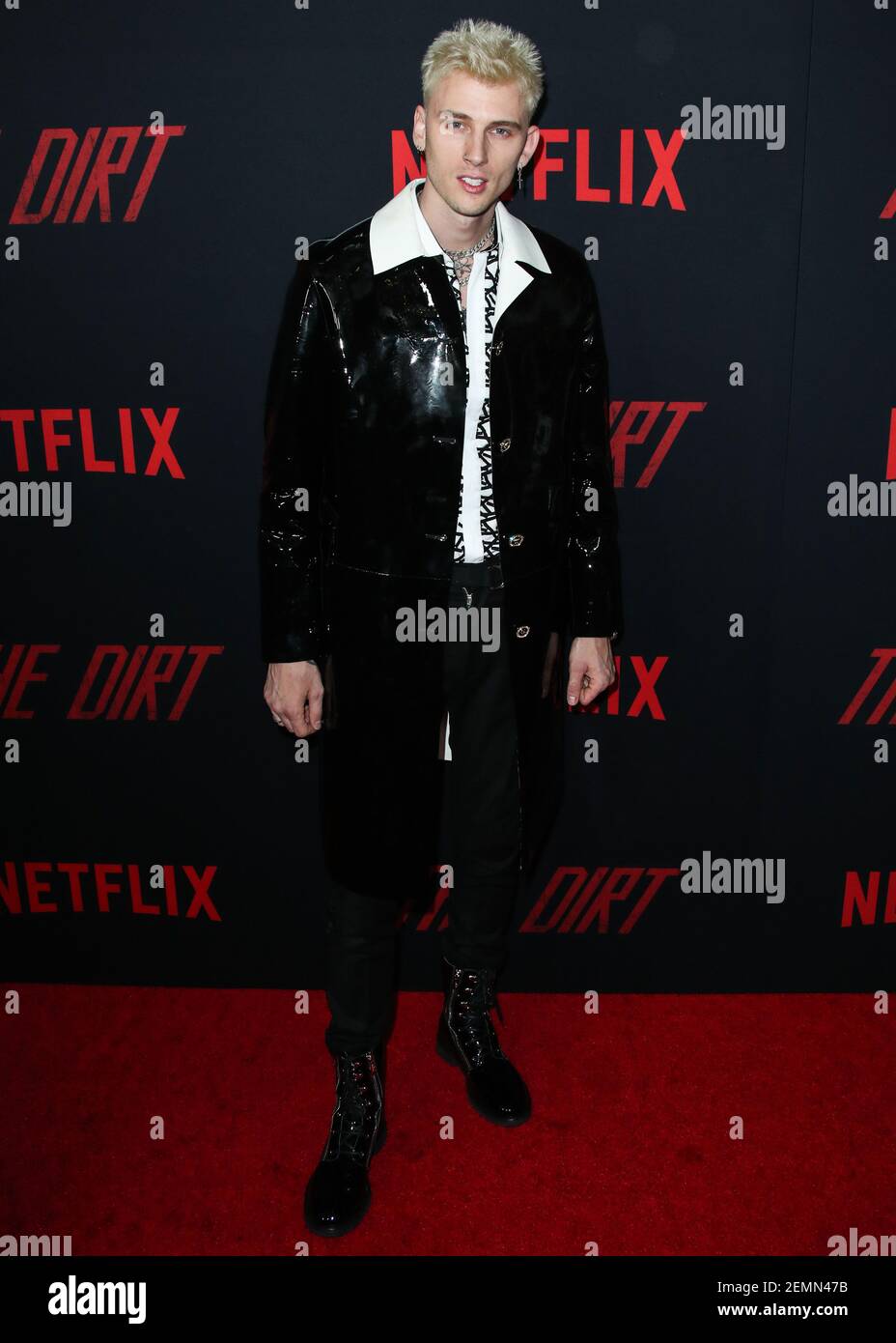 Rapper Machine Gun Kelly (Colson Baker) arrive at the Los Angeles ...