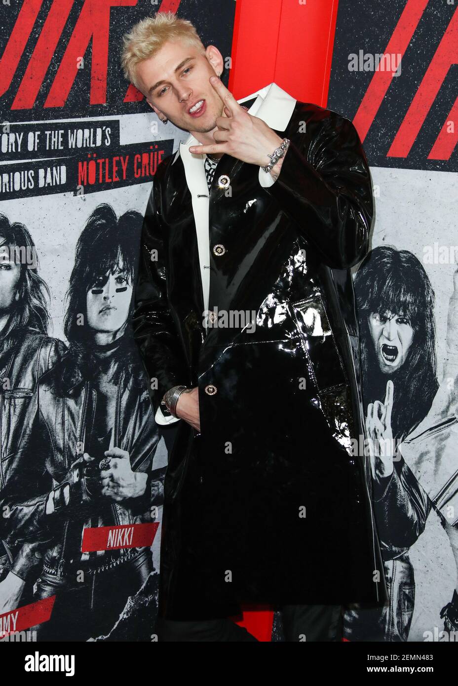 Rapper Machine Gun Kelly (Colson Baker) arrive at the Los Angeles ...