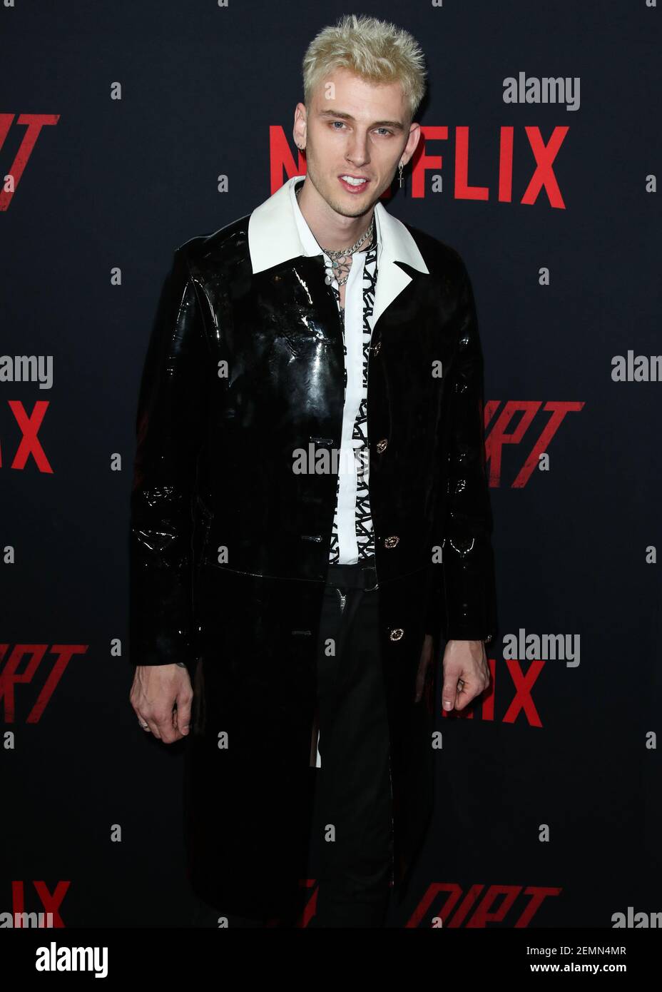 Rapper Machine Gun Kelly (Colson Baker) arrive at the Los Angeles ...