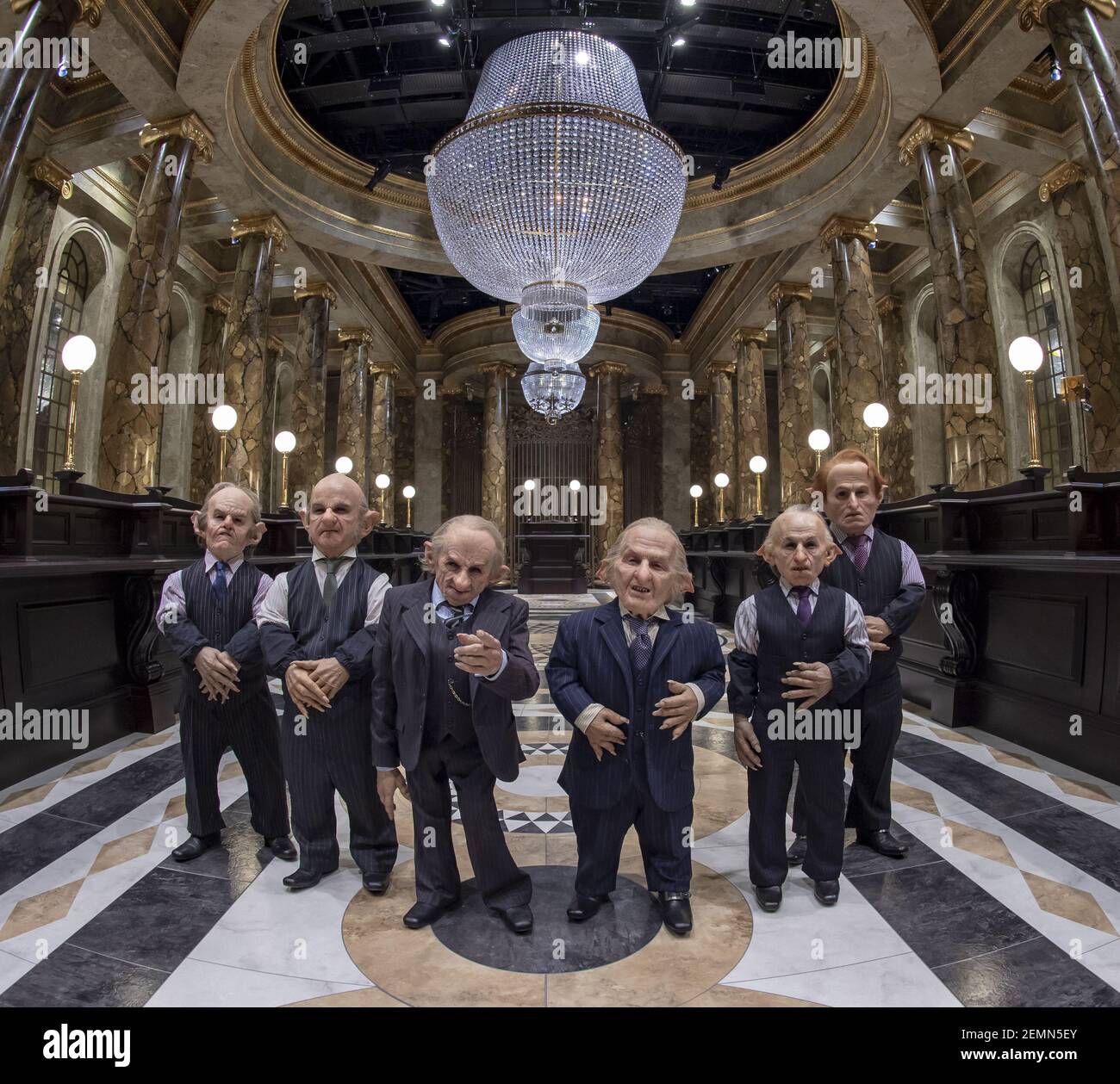 Goblins in the original Gringotts Wizarding Bank set at Warner Bros ...