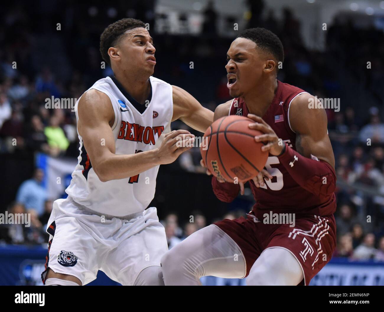 March 19, 2019: Belmont Bruins guard Kevin McClain (11) and Temple Owls ...