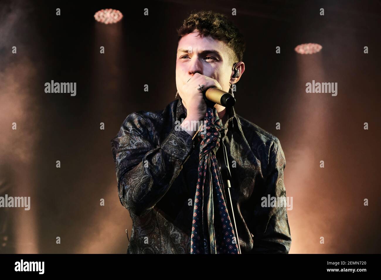 The Italian singer Irama, aka "Filippo Maria Fanti" on the stage of the ...