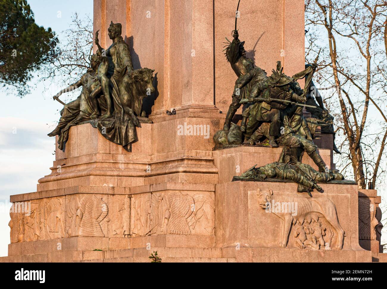Details of Giuseppe Garibaldi Monument at Janiculum Hill in Rome ...