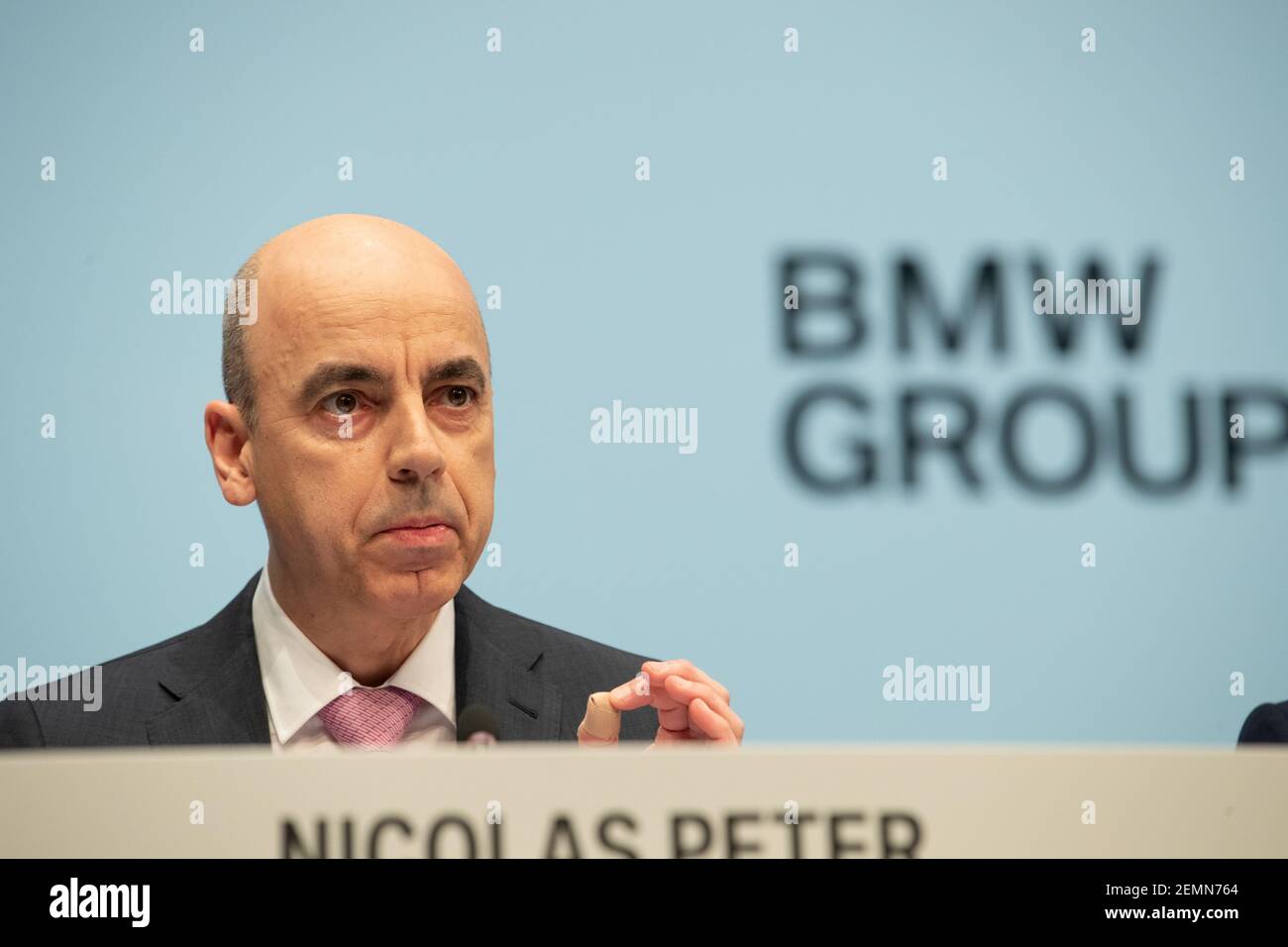 BMW board member Nicolas Peter. The BMW Group held a press conference ...