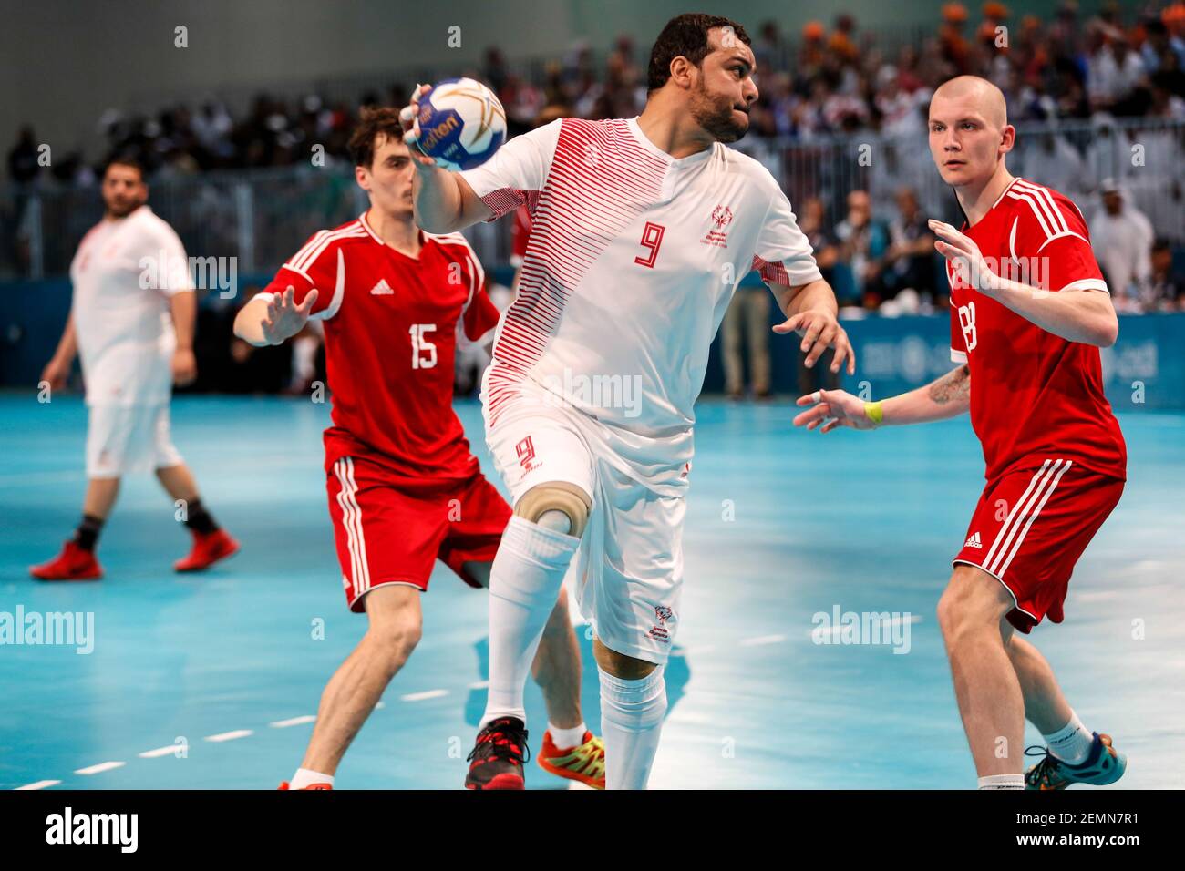 UAE handball team fights Russia in the finals during Special Olympics ...