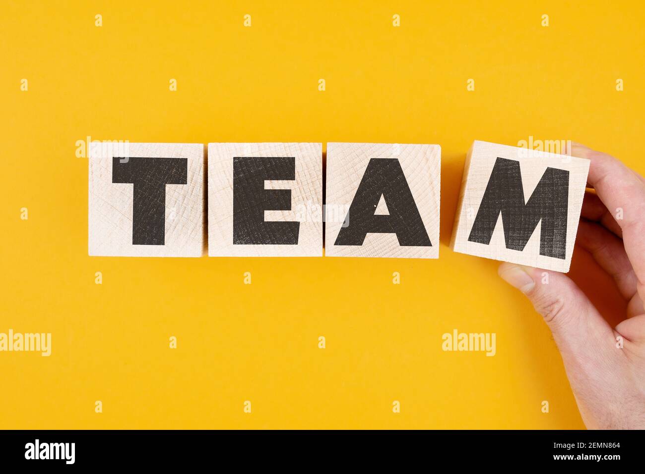 Teamwork concept word team hi-res stock photography and images - Alamy