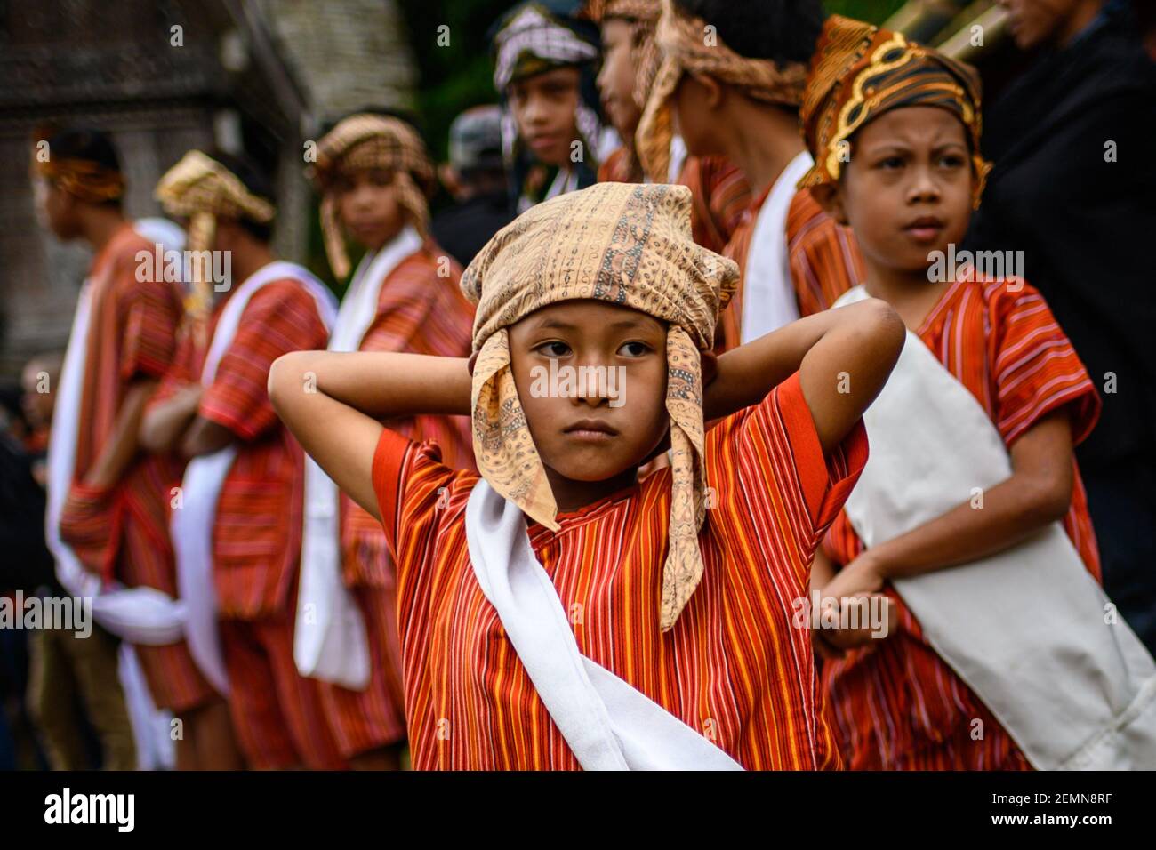 Residents wearing traditional clothes are seen during the event in Tana ...