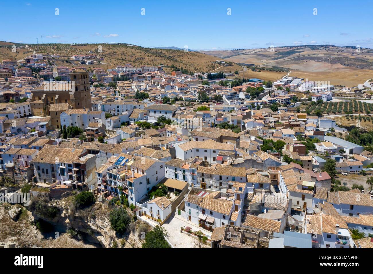 view of the beautiful town of alhama de Granada, Andalusia Stock Photo ...
