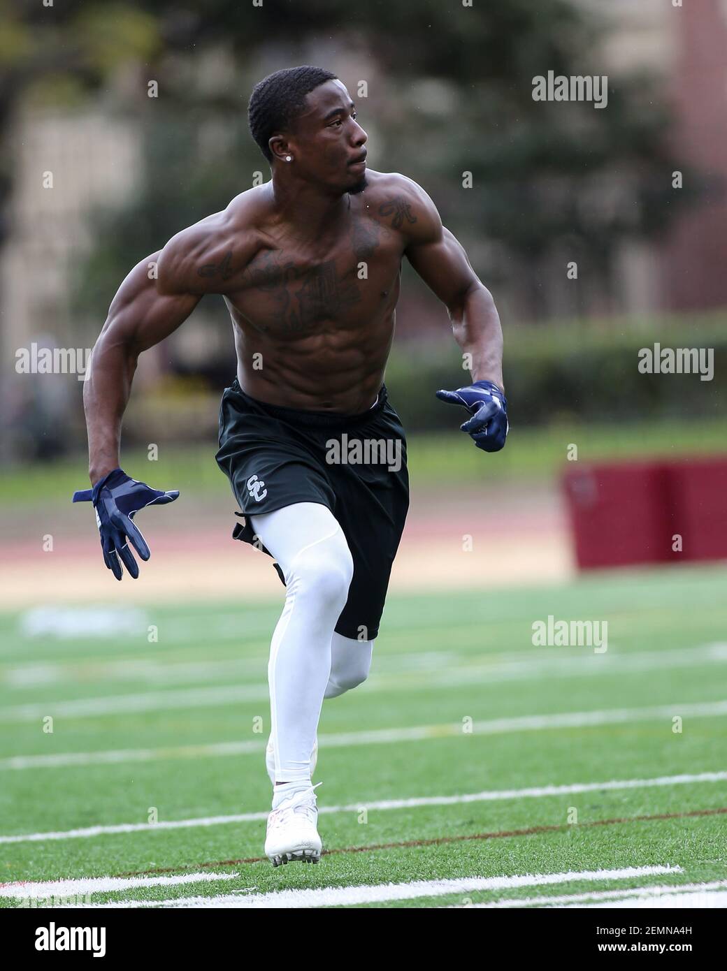 USC Trojans cornerback Ajene Harris (27) during the USC Trojans Pro Day ...