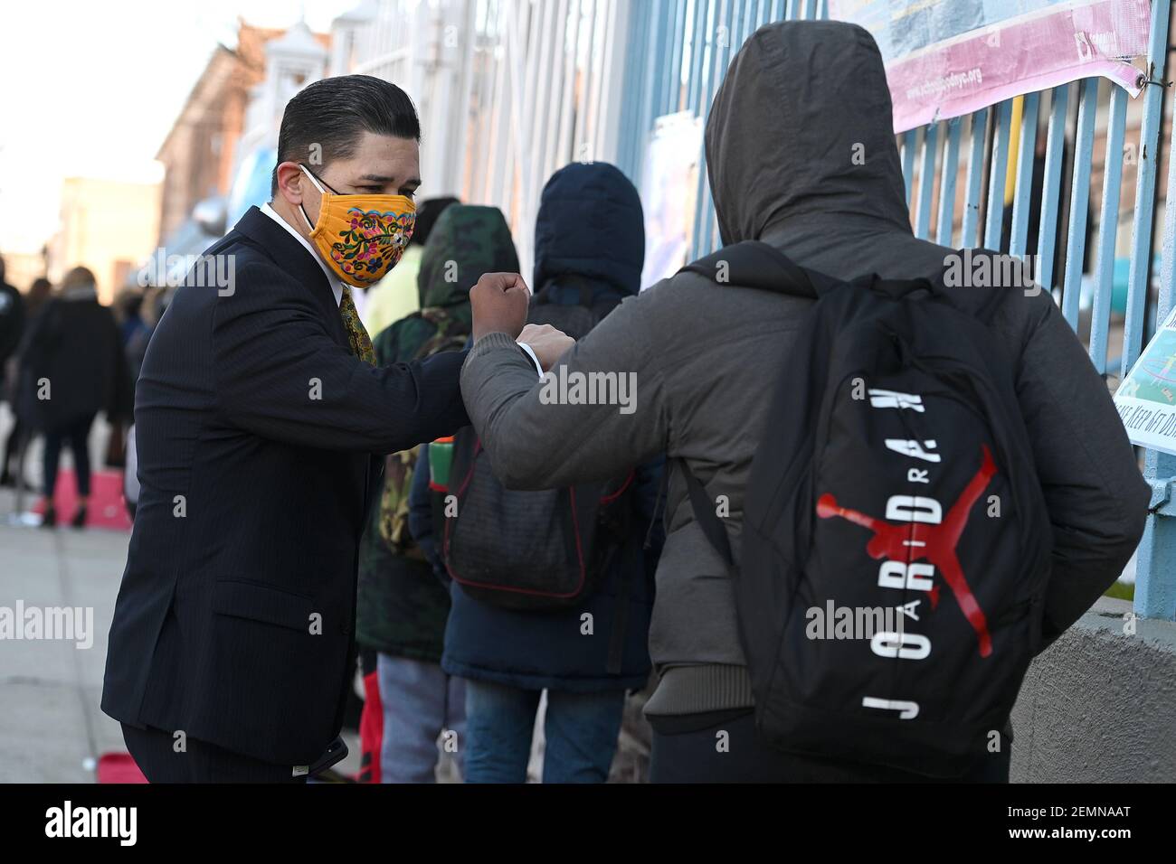 New York, USA. 25th Feb, 2021. New York City School Chancellor Richard ...