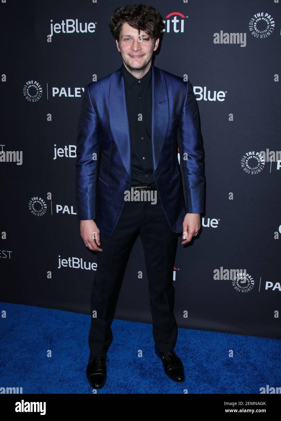 Actor Brett Dier arrives at the 2019 PaleyFest LA - The CW's 'Jane The ...