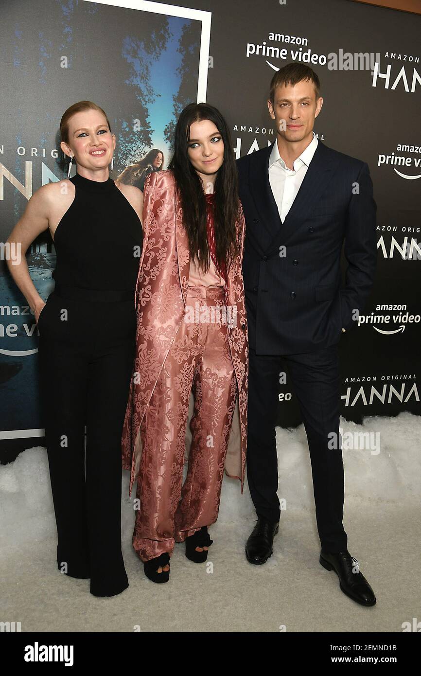Mireille Enos, Esme Creed-Miles and Joel Kinnaman attend the New York ...