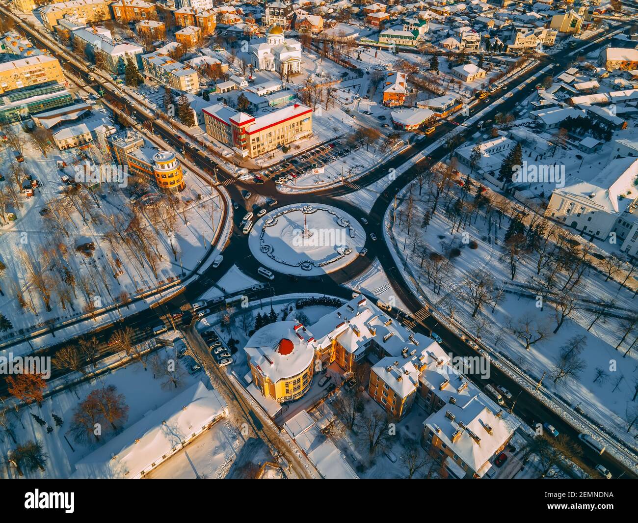 Winter roundabout hi-res stock photography and images - Alamy