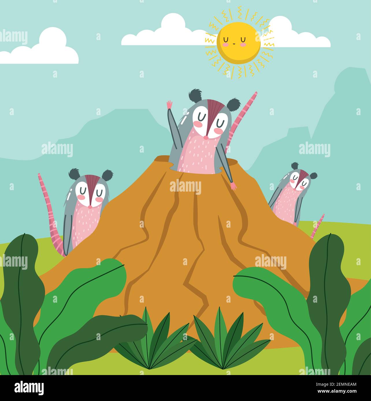 Burrow animals Stock Vector Images - Alamy