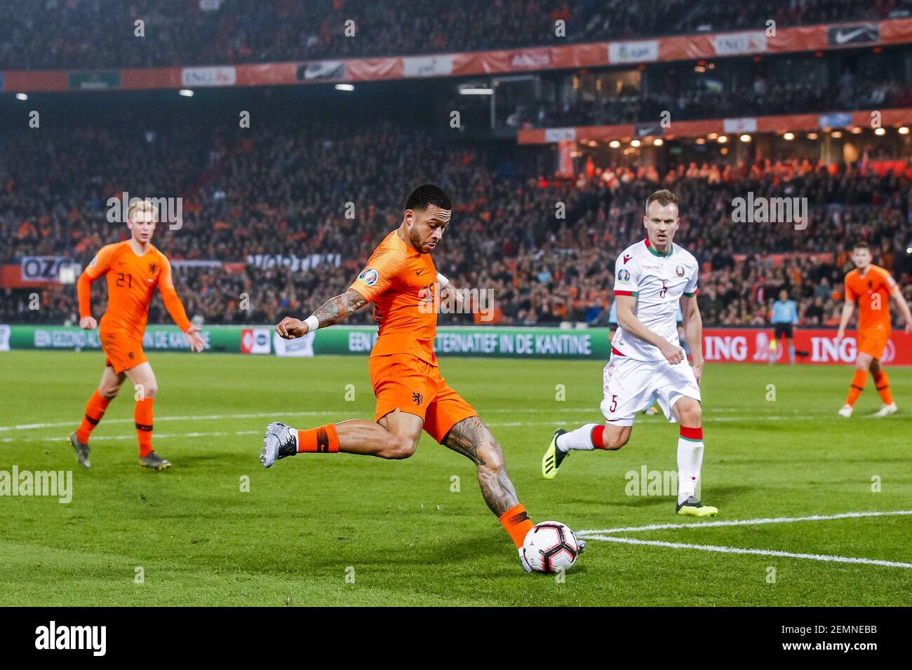 ROTTERDAM, Football, Netherlands - Belarus, 21-03-2019, Euro qualification, Stadium de Kuip ...