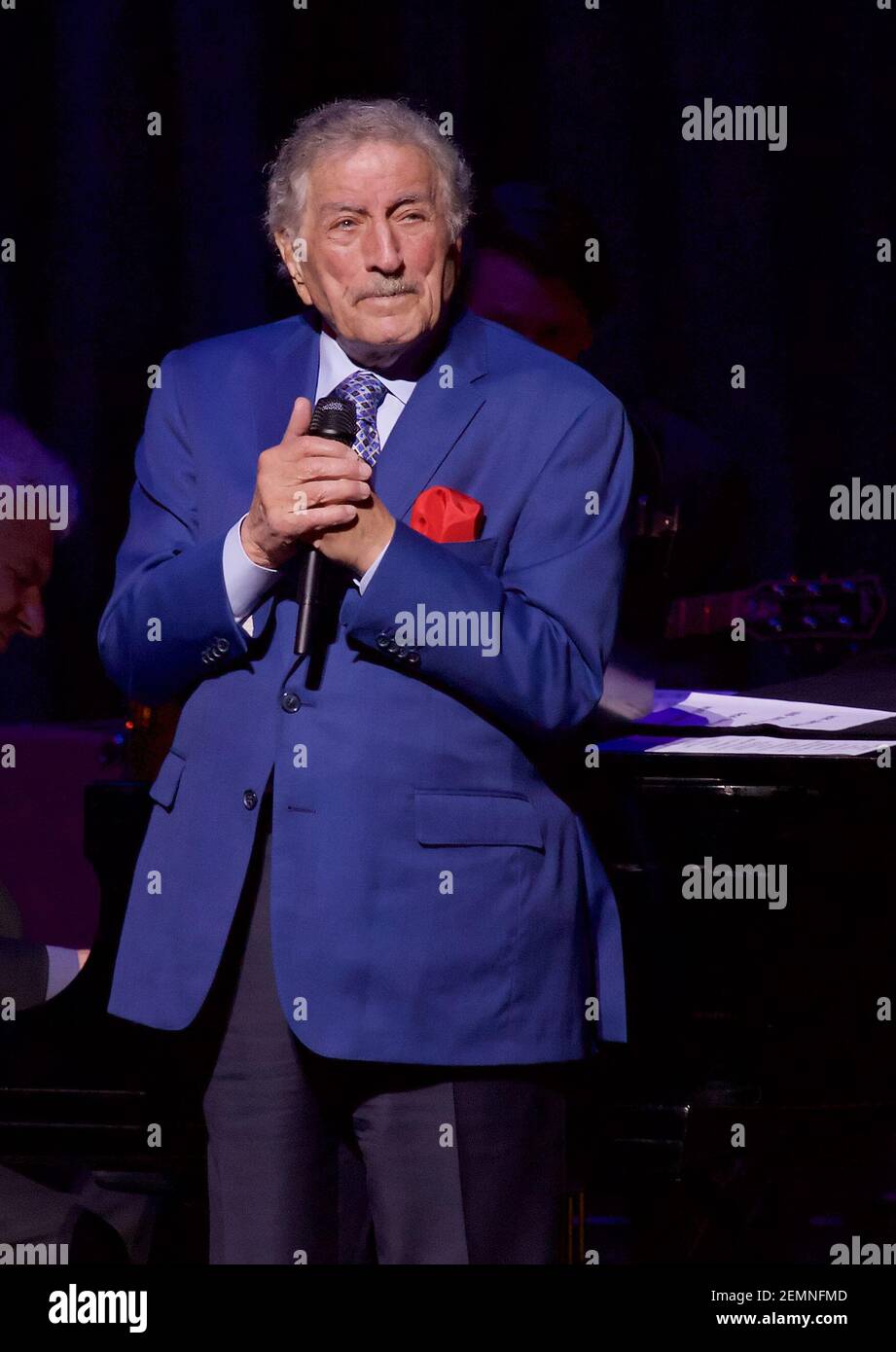 MIAMI, FL - MARCH 21:Tony Bennett performs at the Adrienne Arsht Center ...