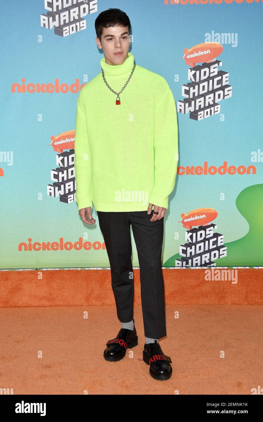 AJ Mitchell at Nickelodeon's 2019 Kids' Choice Awards held at Galen ...