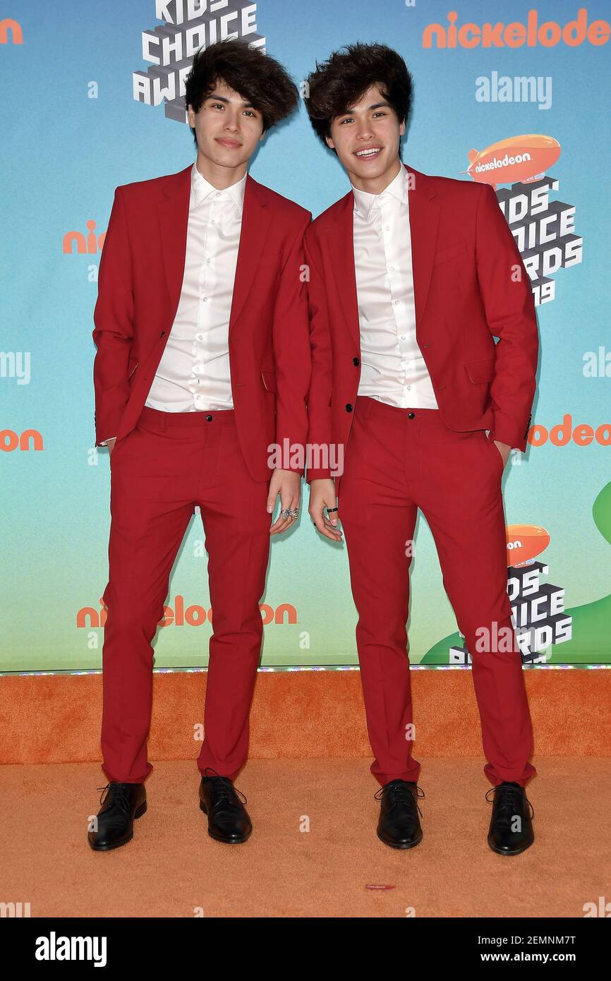 Alan Stokes and Alex Stokes at Nickelodeon's 2019 Kids' Choice Awards ...