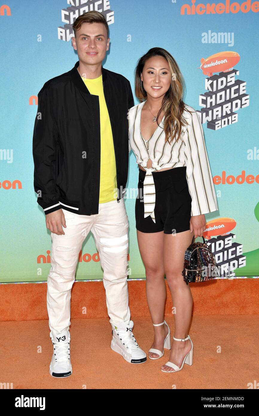 Carter Sharer and Lizzy Sharer at Nickelodeon's 2019 Kids' Choice ...