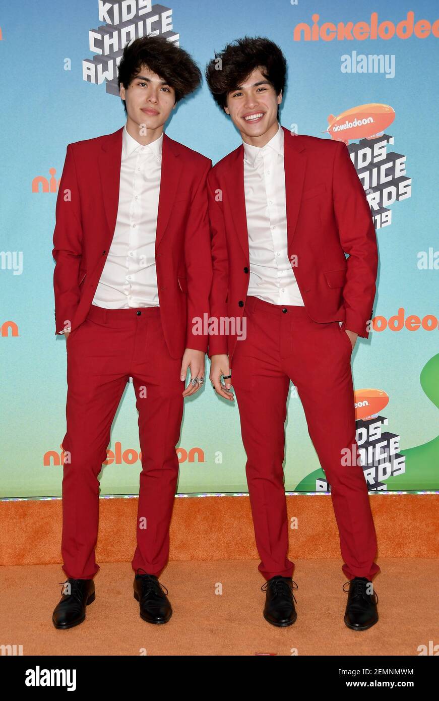 Alan Stokes and Alex Stokes at Nickelodeon's 2019 Kids' Choice Awards ...