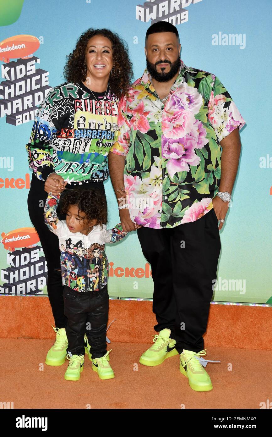 Nicole Tuck, Asahd Tuck Khaled, DJ Khaled and family at Nickelodeon's ...