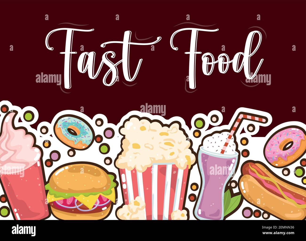 fast food fresh menu cartoon Stock Vector Image & Art - Alamy