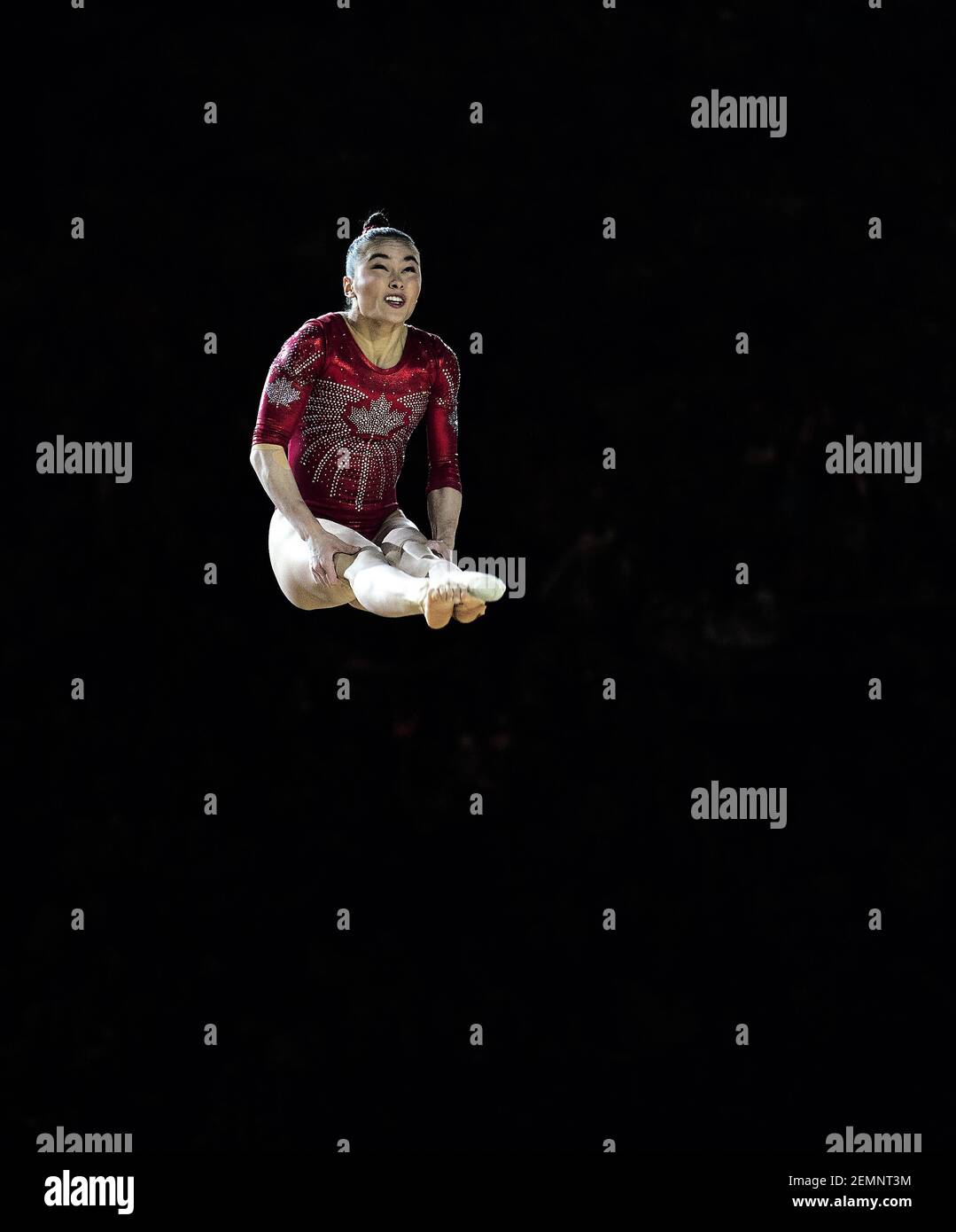 Victoria Kayen Woo (Canada) seen in action during the Gymnastics World ...