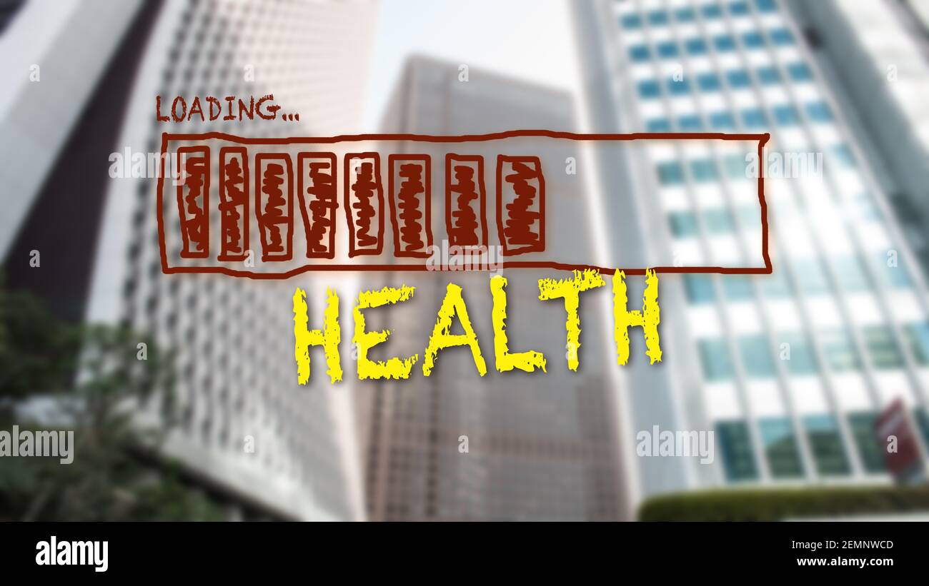 Street Sign the Direction Way to Health Stock Photo - Alamy