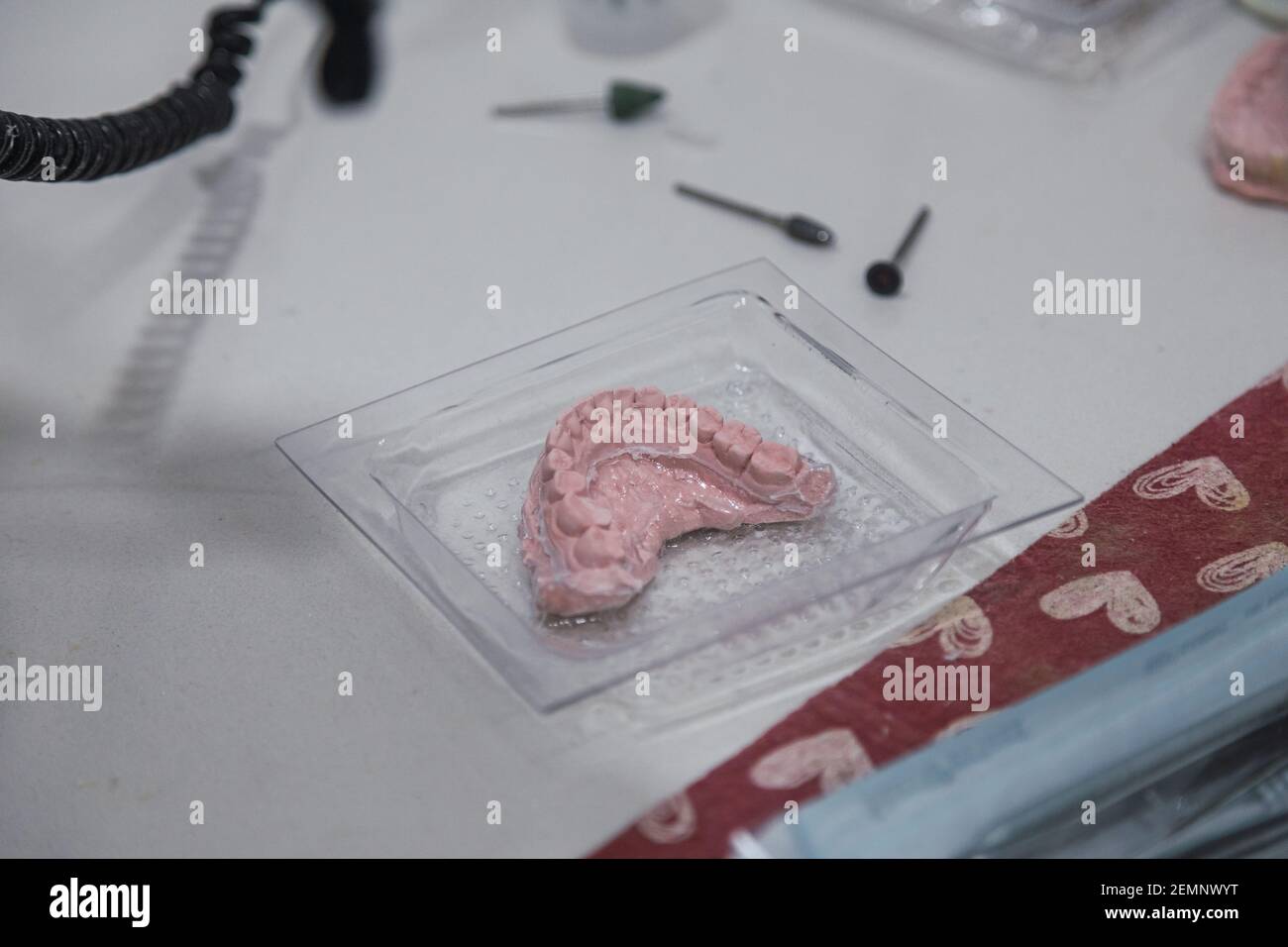 Dental casting gypsum model plaster cast stomatologic human jaws ...